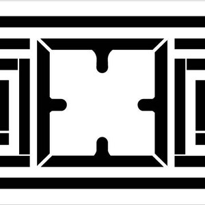 Meander Floral Square Pattern Stencil by Studior12 DIY Greek Border ...