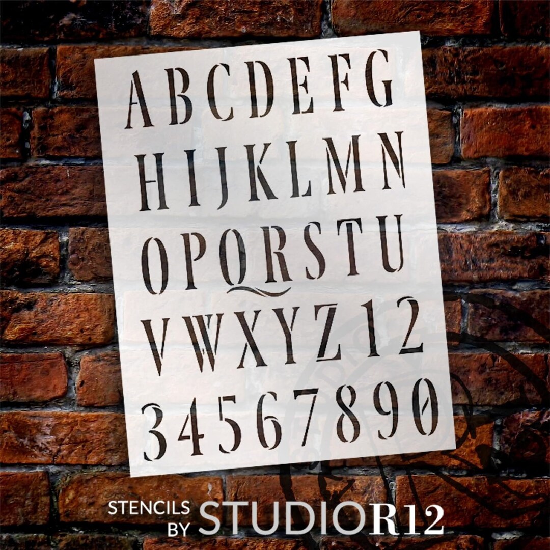 Tall Uppercase Letter Stencil by Studior12 USA Made Select Size ...