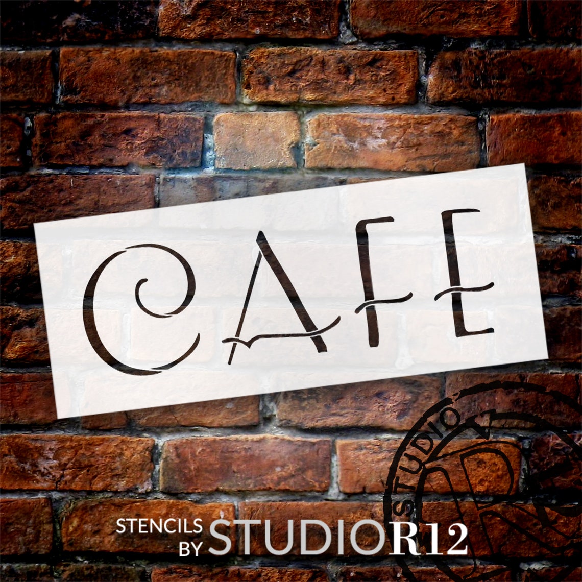 Cafe Word Art Stencil Art Deco Select Size SKU:STCL819 - Etsy