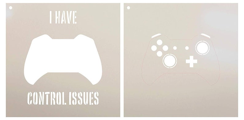 I Have Control Issues Stencil With Game Controller 2 Part by - Etsy