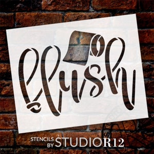 Flush Script Stencil With Toilet Paper by Studior12 DIY - Etsy