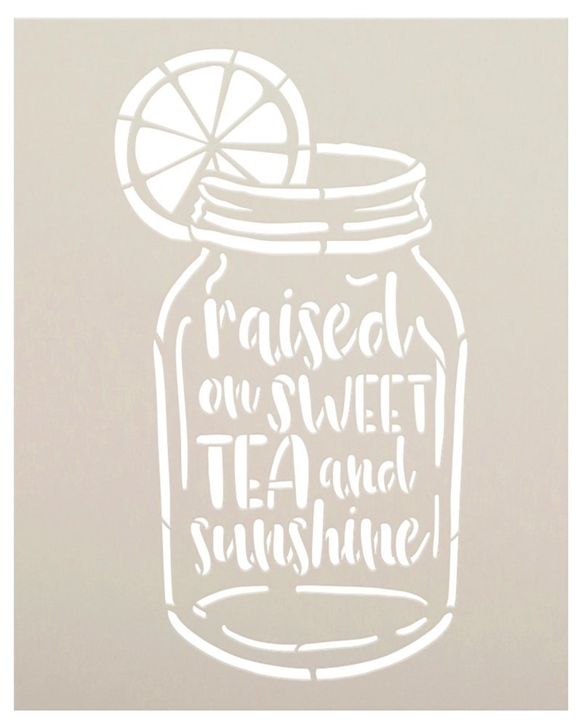 Raised on Sweet Tea & Sunshine Stencil by Studior12 DIY | Etsy