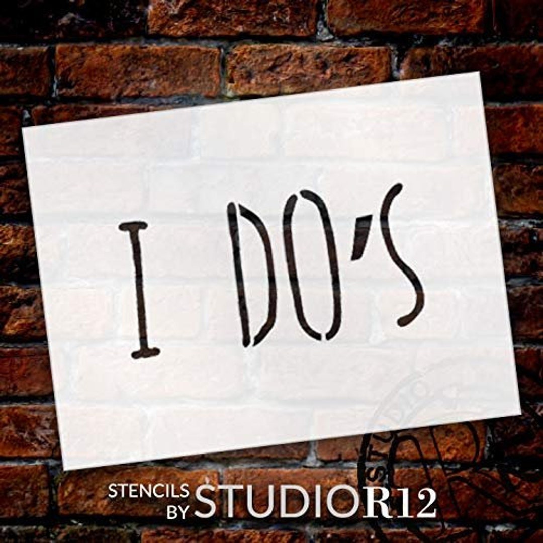 Wedding Sign Word I Do's Skinny Hand Stencil by Studior12 Reusable ...