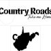Country Roads Take Me Home Horizontal Stencil 2 Part by Studior12 ...