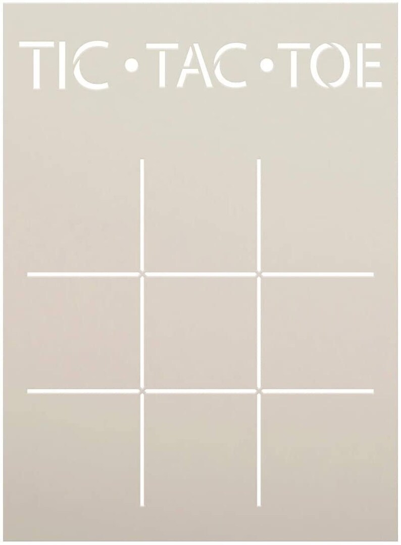 Tic Tac Toe Board Stencil by Studior12 DIY Family Children - Etsy