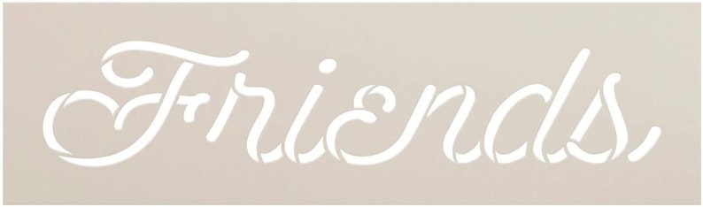 Friends Cursive Script Stencil by Studior12 DIY Dainty - Etsy