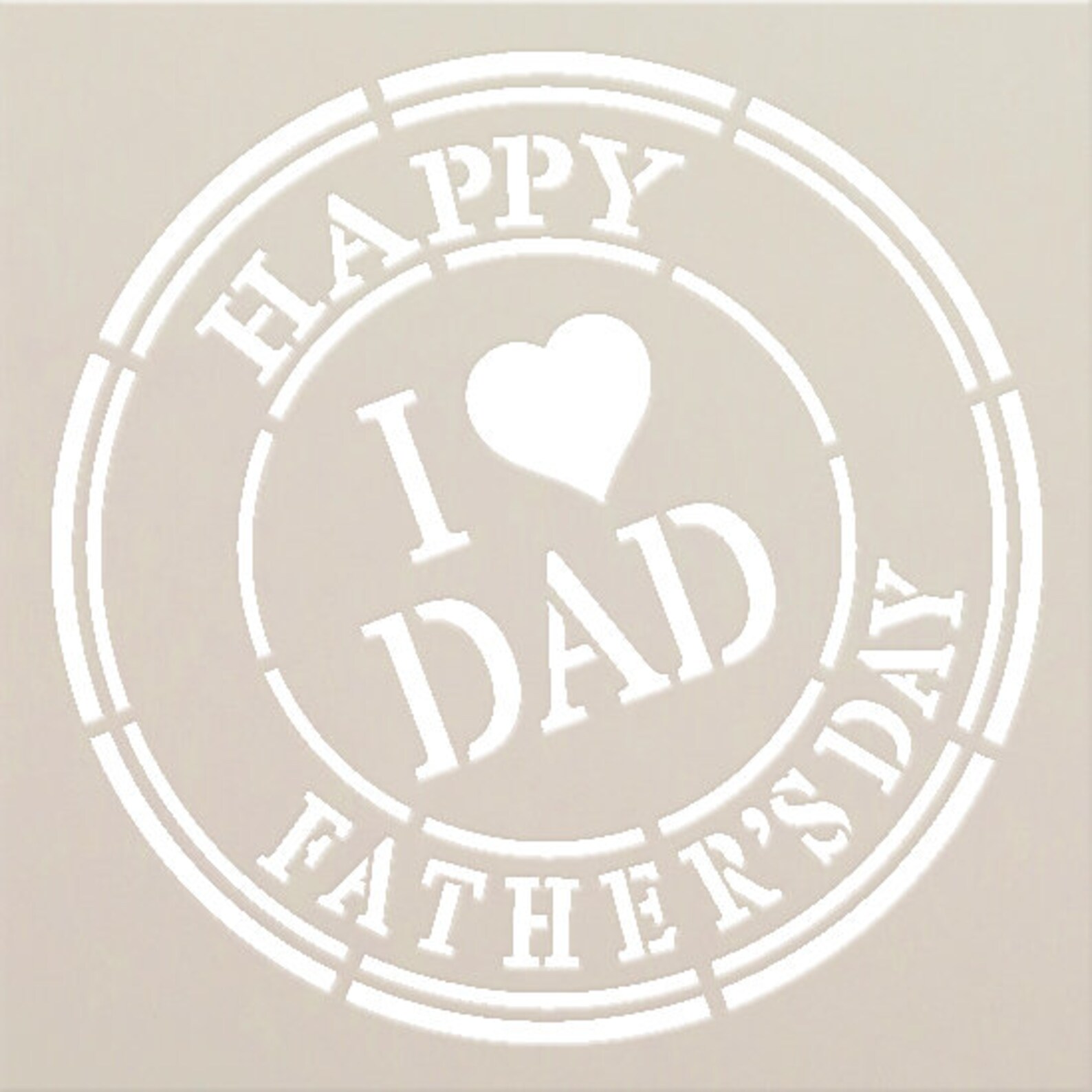Happy Father's Day I Heart Dad Stencil by Studior12 - Etsy