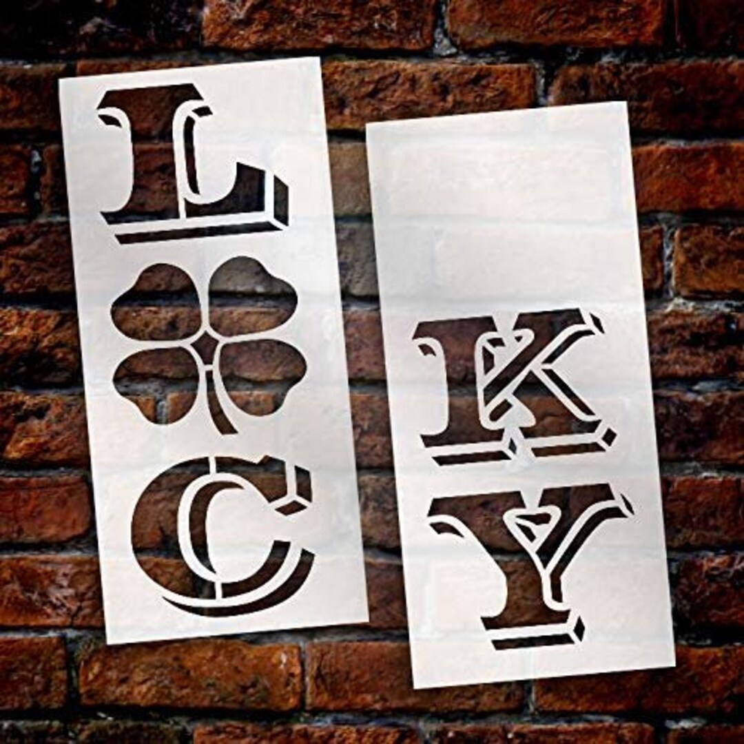 Lucky Tall Porch Stencil With Shamrock by Studior12 2pcs DIY Large 4ft ...