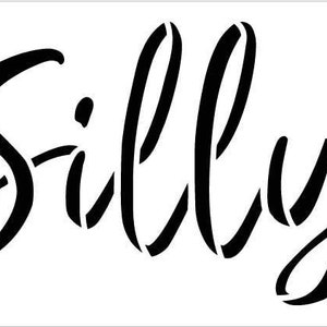 Silly Cursive Script Word Stencil by Studior12 DIY Funny Family Home ...