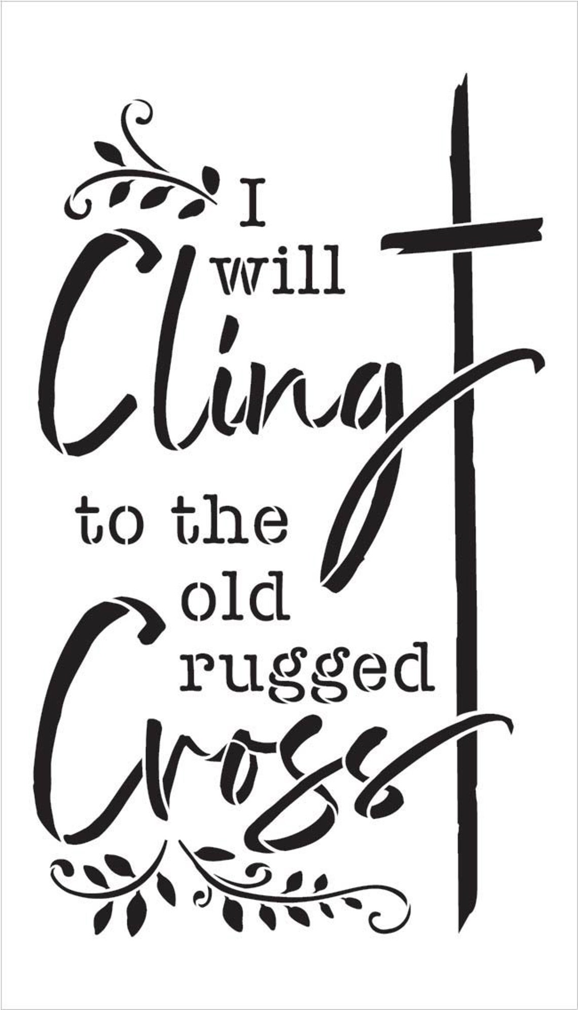 Cling to the Old Rugged Cross Hymn Stencil by Studior12 - Etsy