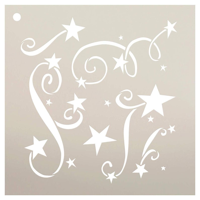 Holiday Stars Pattern Stencil by Studior12 DIY Christmas - Etsy
