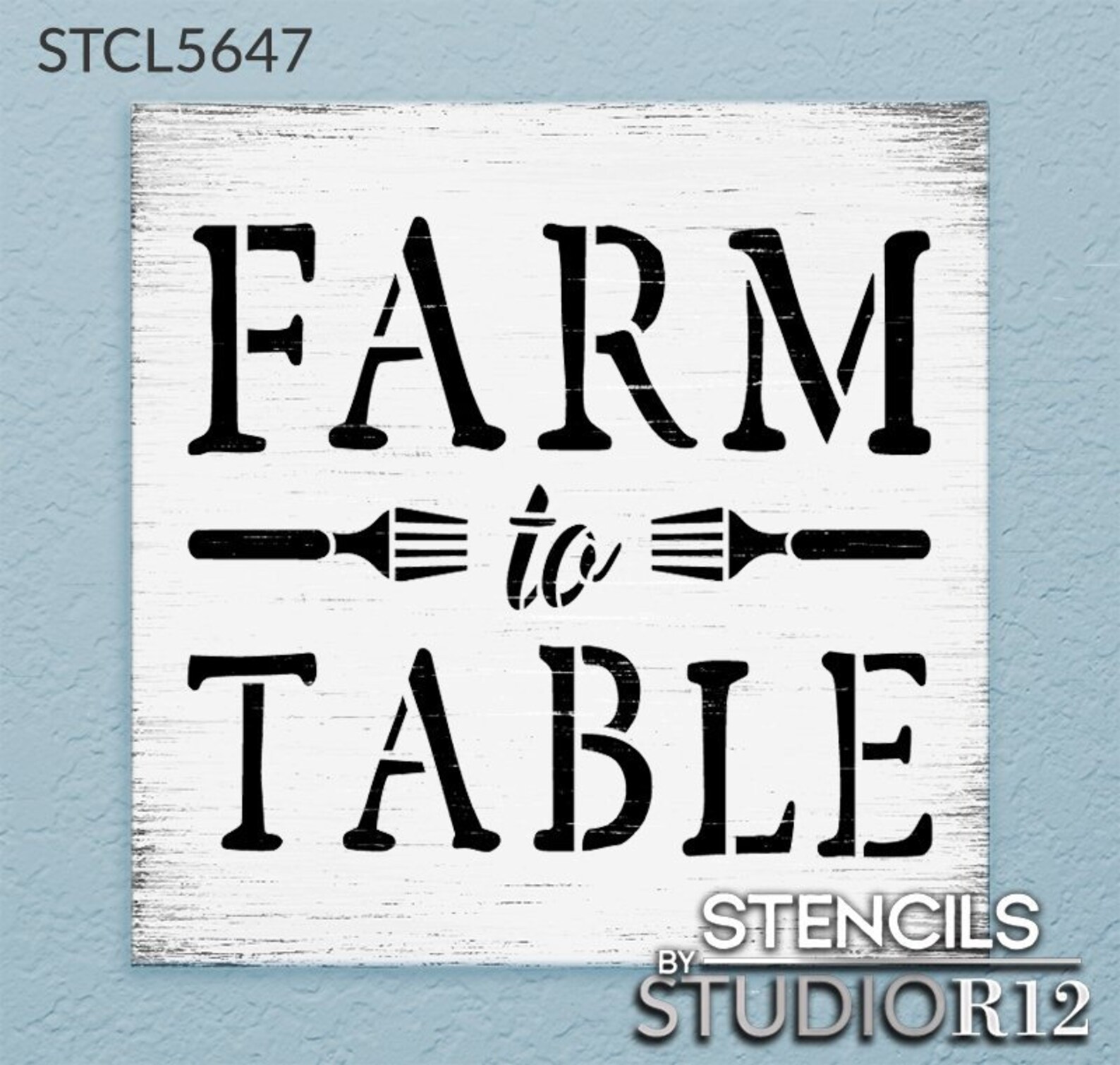 Farm to Table Stencil With Forks by Studior12 DIY Farmhouse - Etsy