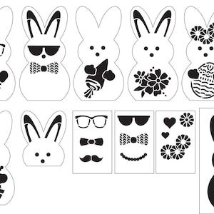 Embellished Peep Stencil Set by Studior12 USA Made 14 Pcs DIY Easter ...