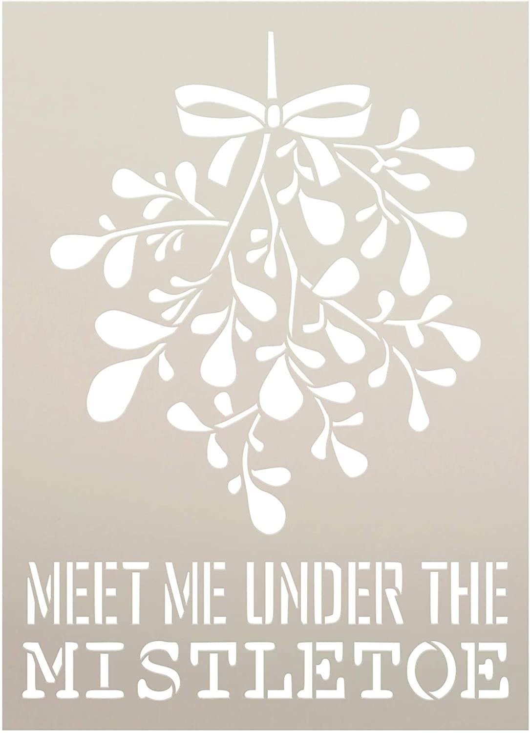 Meet Me Under the Mistletoe Stencil by Studior12 DIY - Etsy