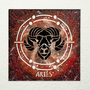 Aries Astrological Stencil by Studior12 DIY Star Sign Zodiac Bedroom ...