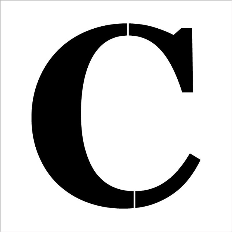 C monogram Letter Stencil Select Size STCL1716 by - Etsy