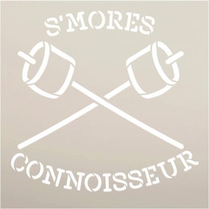 Smores Connoisseur Stencil by Studior12 DIY Camping Marshmallow Home ...