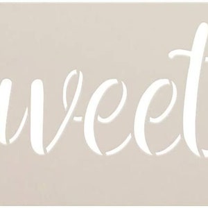 Sweet Cursive Script Word Stencil by Studior12 DIY Inspiration Quote ...