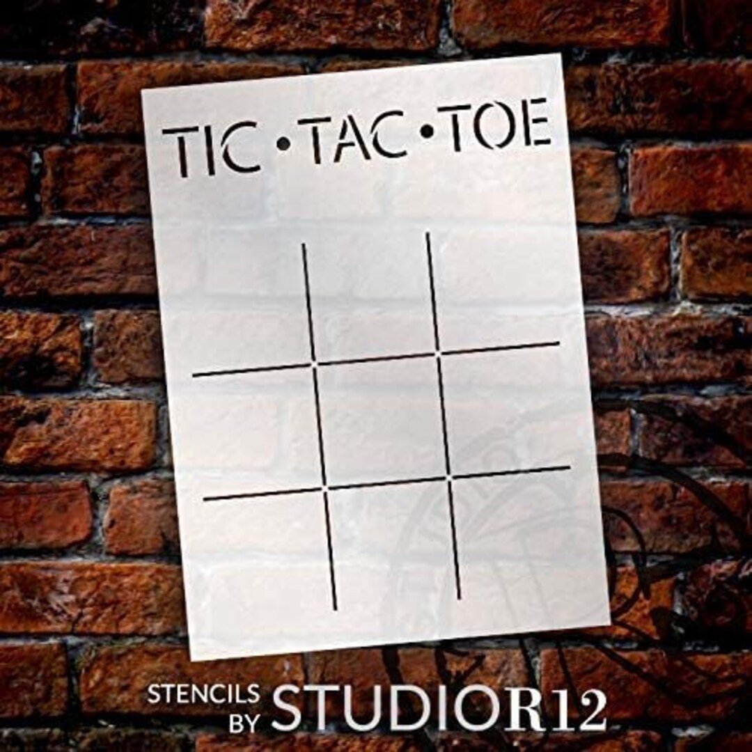 Tic Tac Toe Board Stencil by Studior12 DIY Family Children XOXO Game ...