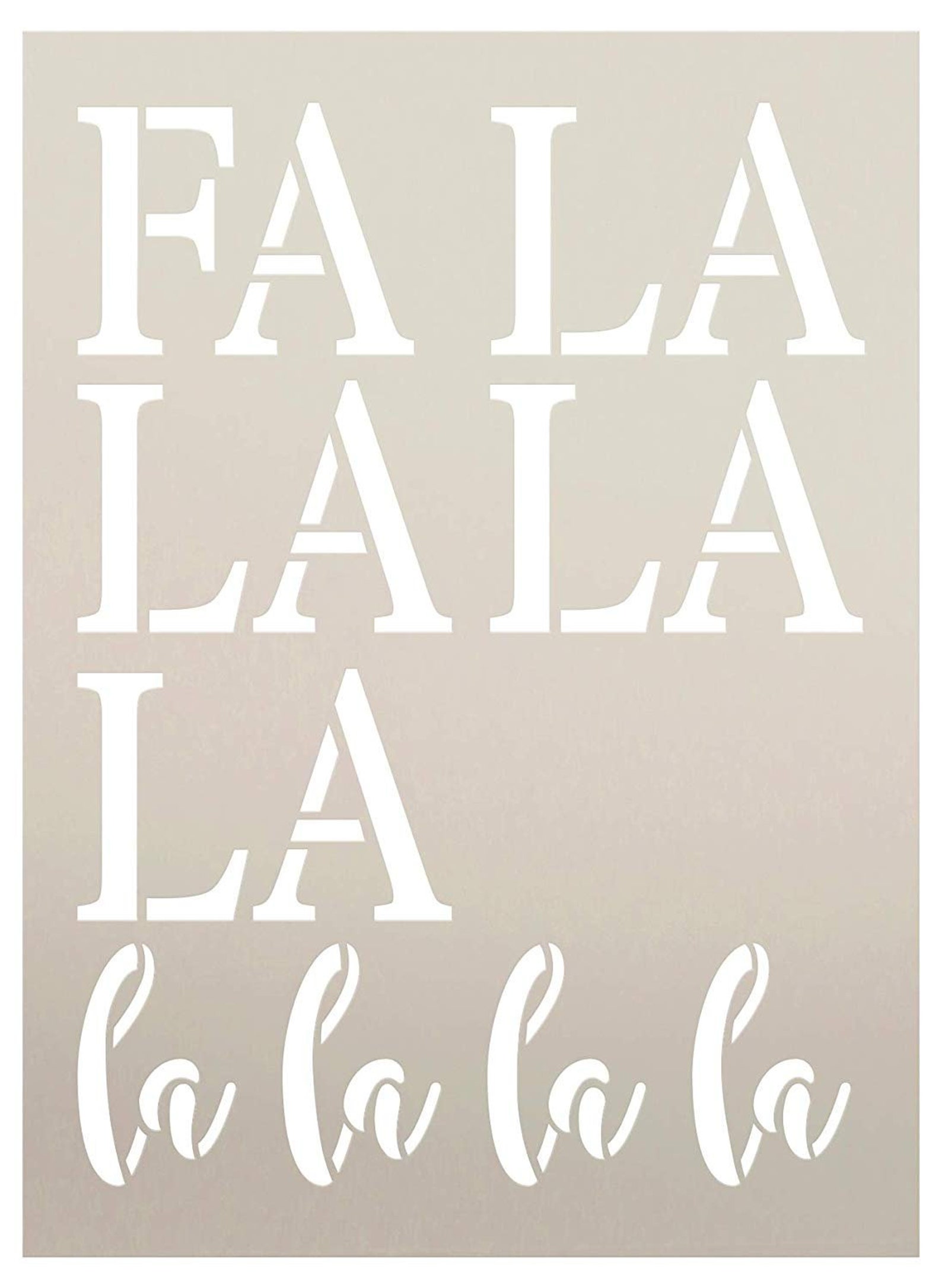 FA La La Christmas Cursive Word Stencil by Studior12 Wood - Etsy