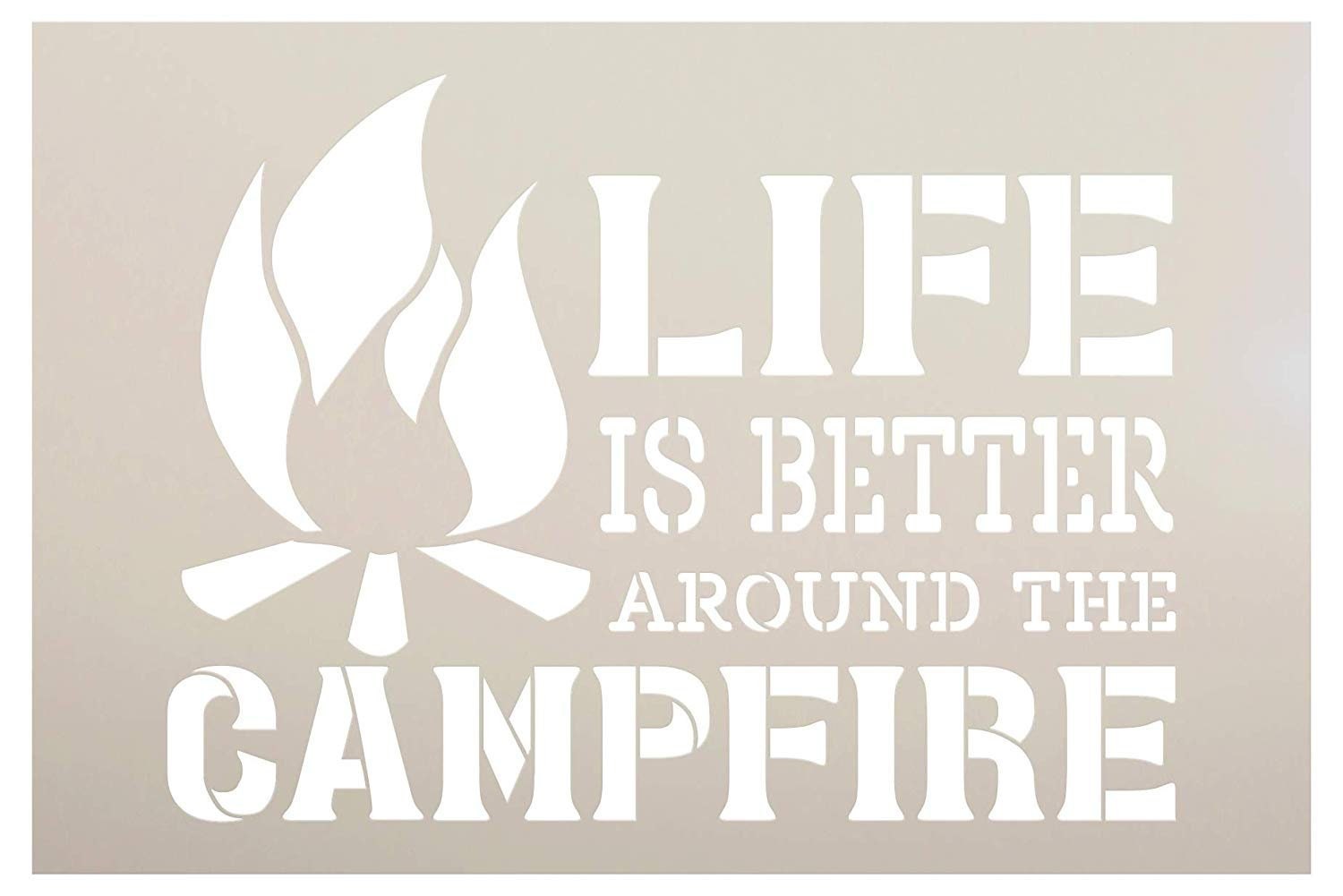 Life is Better Around the Campfire Stencil by Studior12 DIY - Etsy