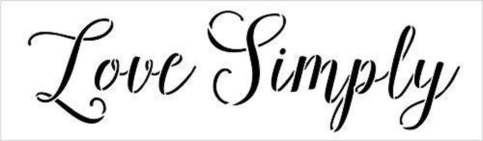 Love Simply Stencil by Studior12 Reusable Mylar Template - Etsy