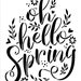 Oh Hello Spring Script Stencil With Flowers by Studior12 DIY Floral ...