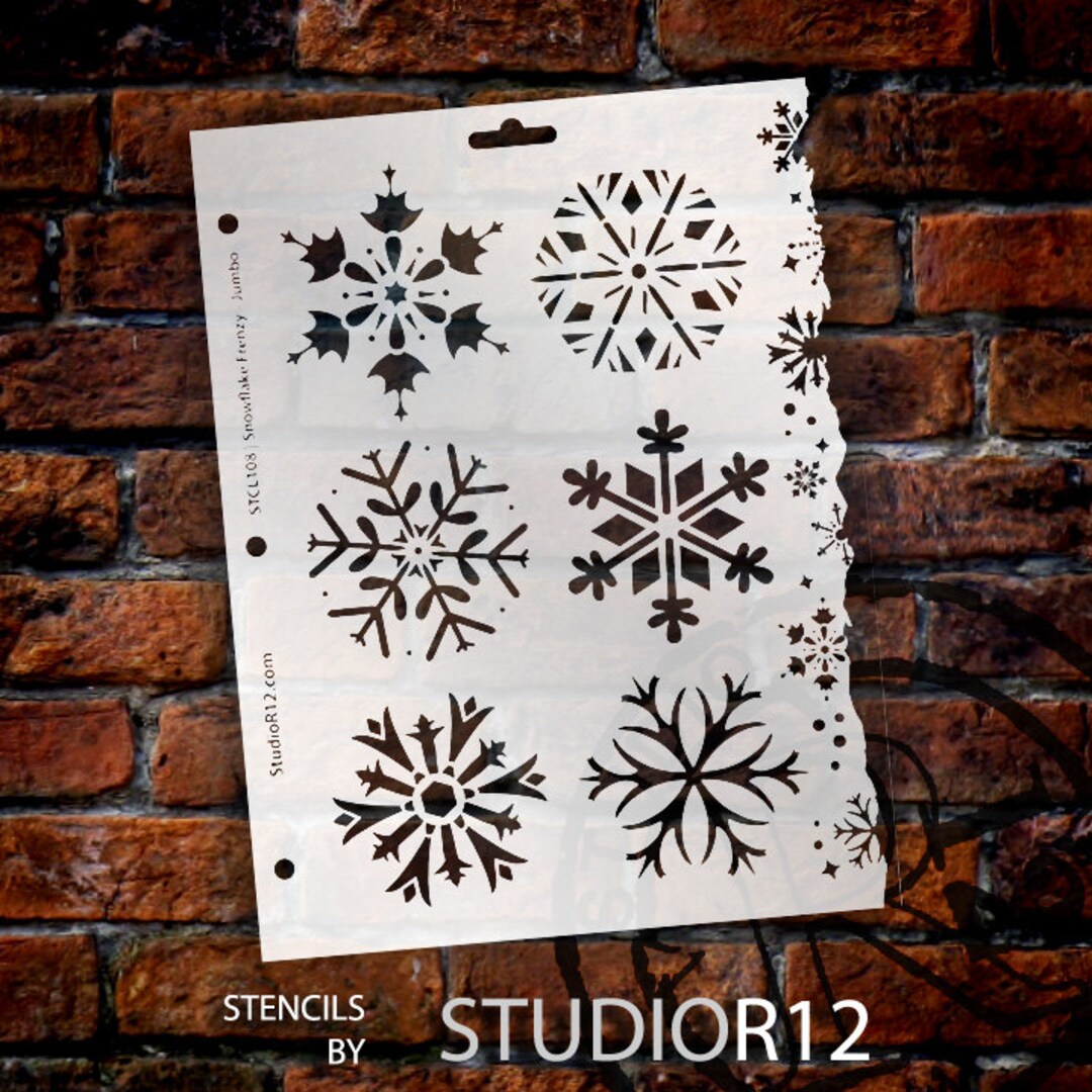Snowflake Stencil by Studior12 Christmas Holiday Painting - Etsy