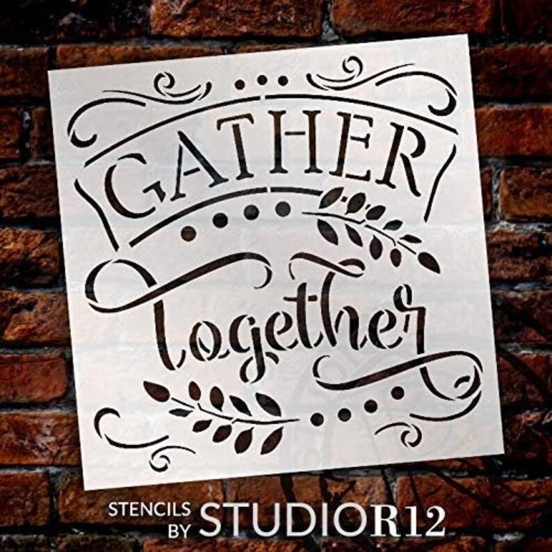 Gather Together Stencil by Studior12 DIY Farmhouse Fall & - Etsy
