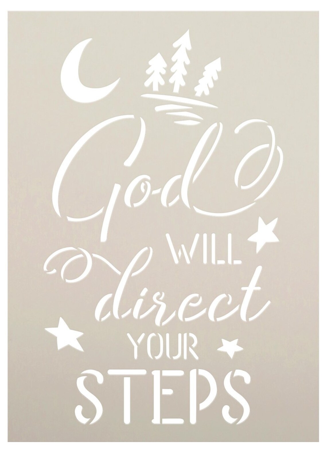 God Will Direct Your Steps Stencil by Studior12 DIY Faith - Etsy