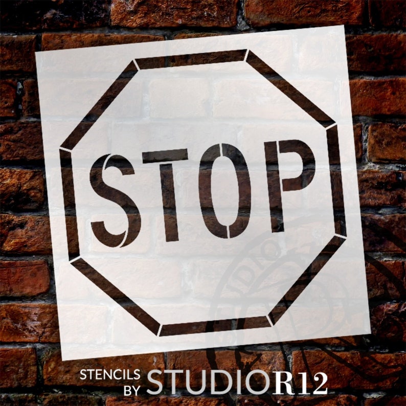 Stop Sign Stencil by Studior12 Select Size USA Made - Etsy