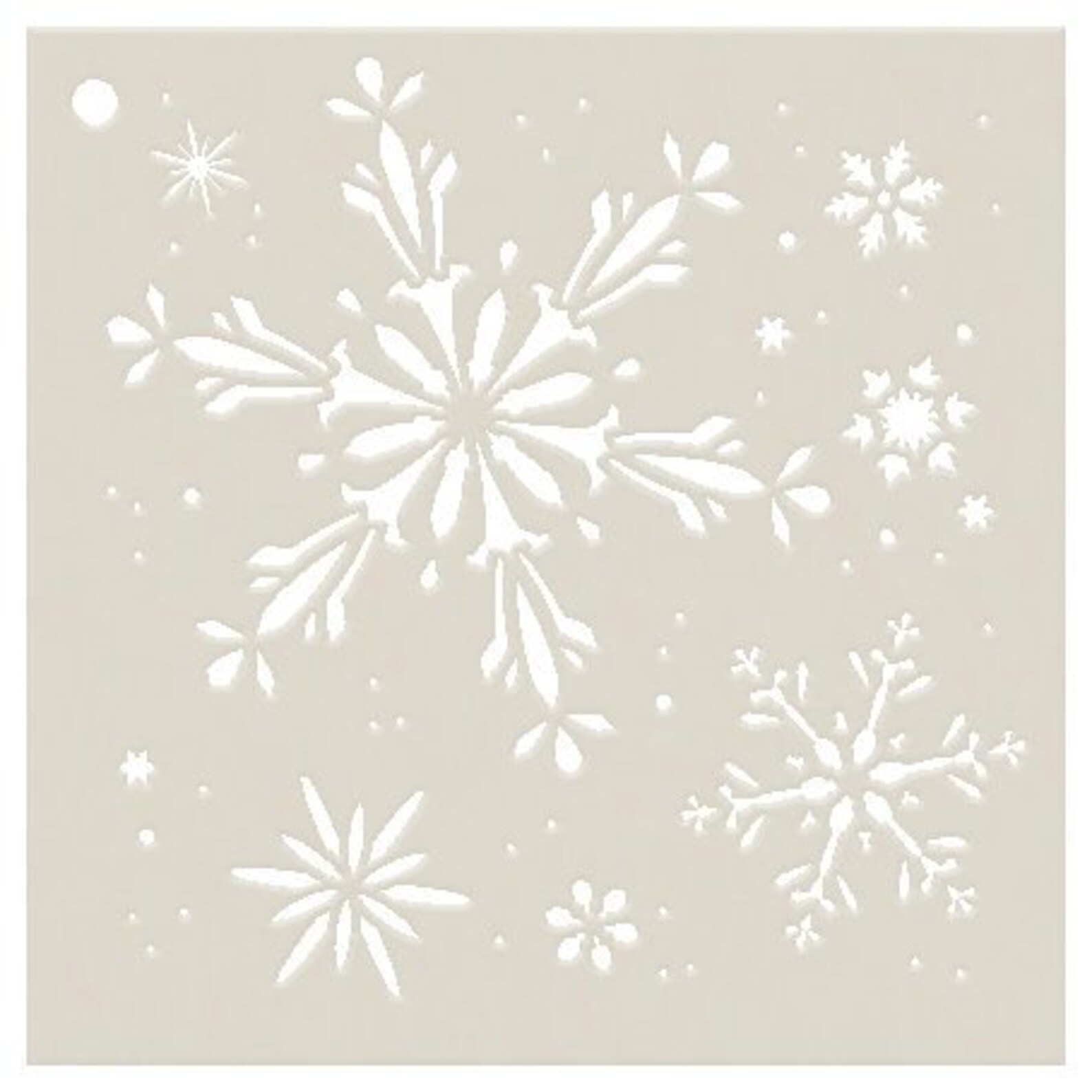 Snowflakes Stencil by Studior12 Fanciful Winter Snow Art - Etsy