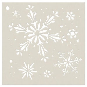 Snowflakes Stencil by Studior12 Fanciful Winter Snow Art - Etsy