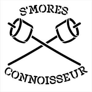 Smores Connoisseur Stencil by Studior12 DIY Camping Marshmallow Home ...
