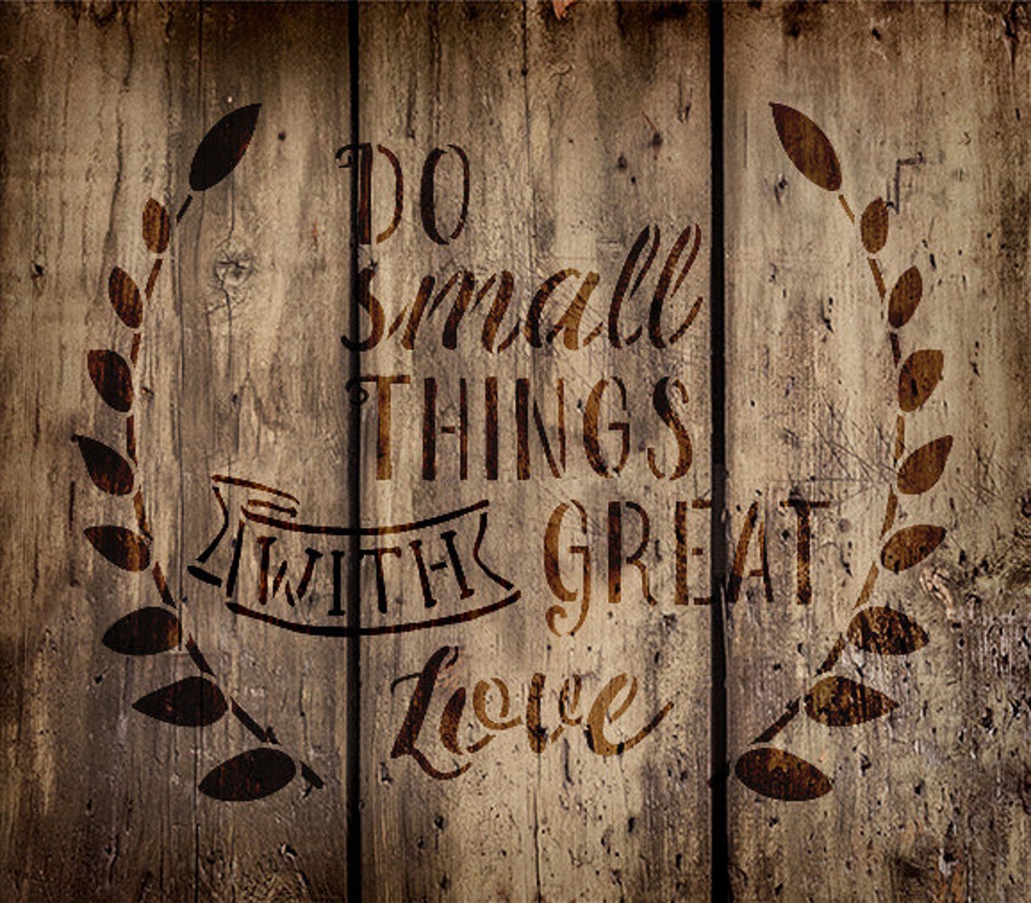 Do Small Things Word Art Stencil Select Size STCL1824 - Etsy