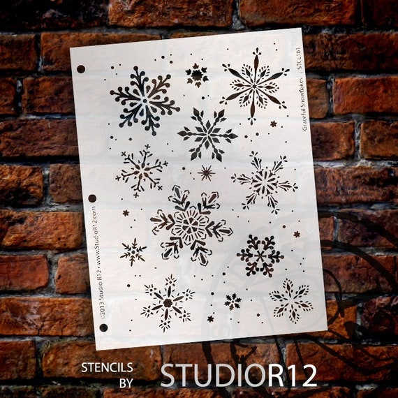 Graceful Snowflake Stencil by Studior12 Christmas Holiday - Etsy