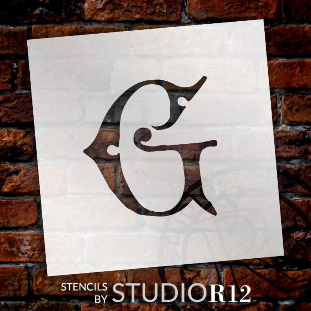 Monogram Letter Stencil Simple G 1.5 SKU:STCL342 - Etsy