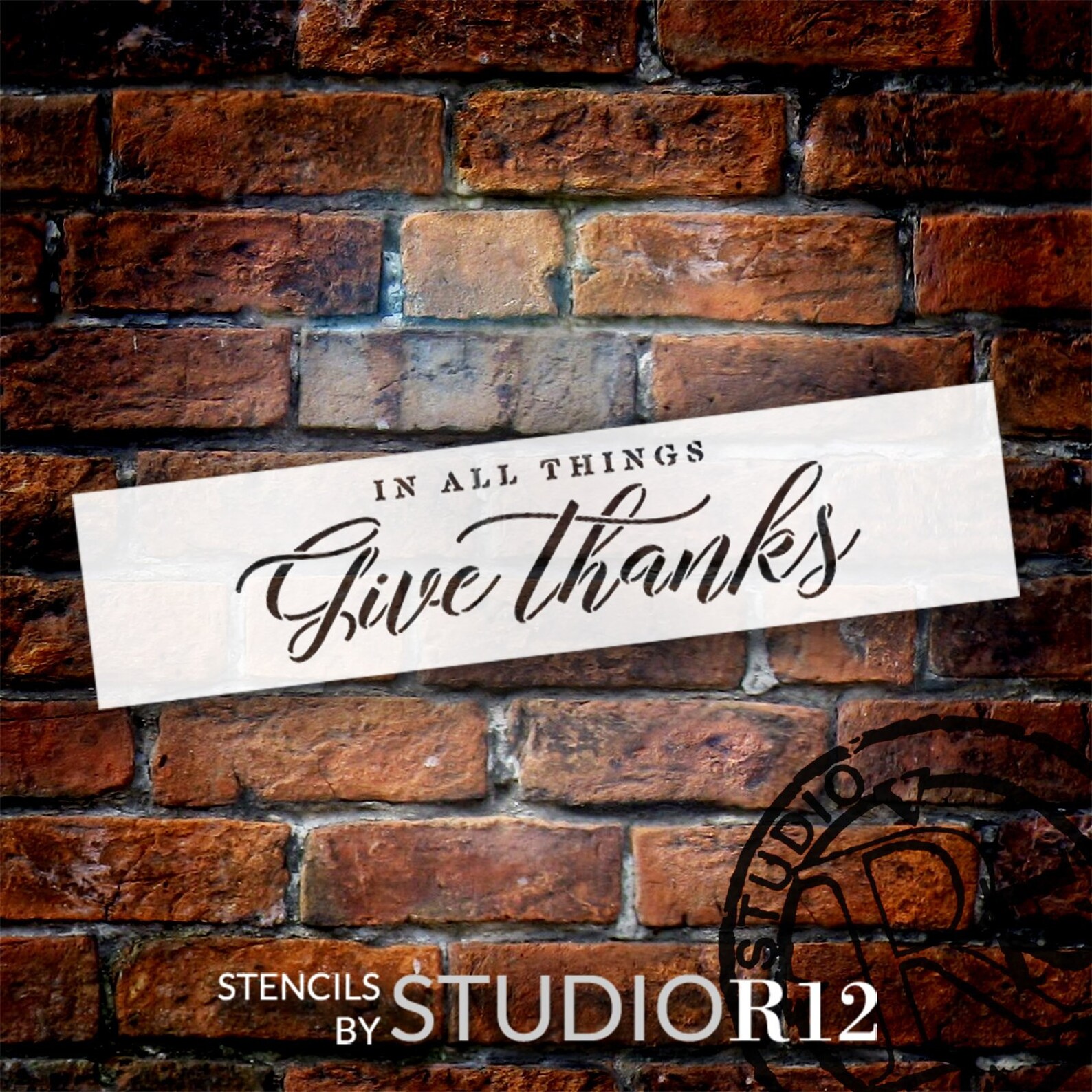 In All Things Give Thanks Script Stencil by Studior12 DIY | Etsy