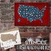 United States Map Stencil by Studior12 Craft DIY Home Decor Paint ...