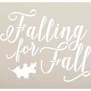 Falling for Fall Stencil by Studior12 Script Letters Reusable Word ...