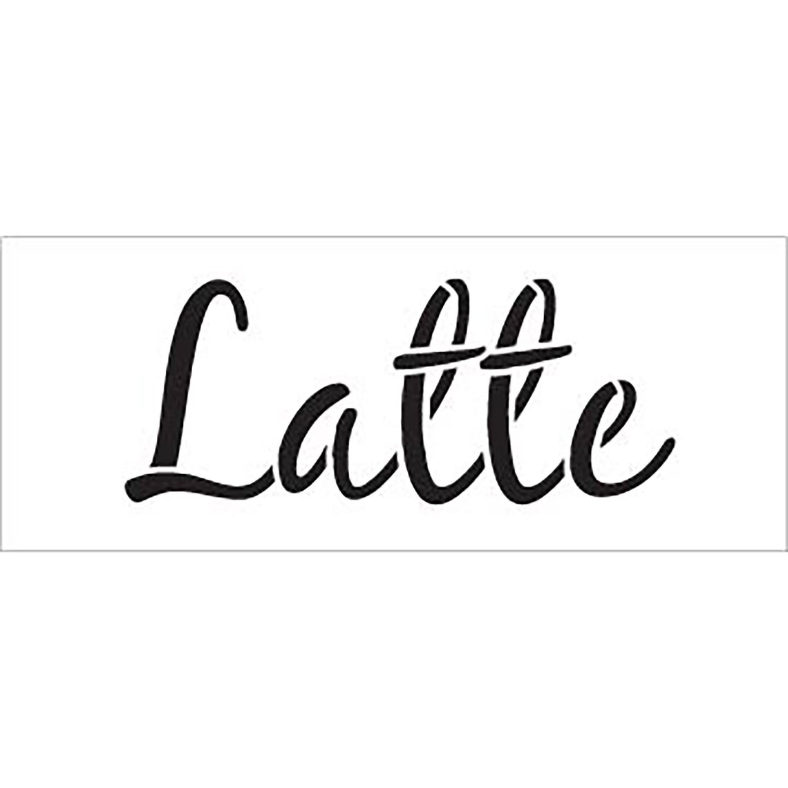 Latte Word Art Stencil-Casual Script 5 X 2 | Etsy