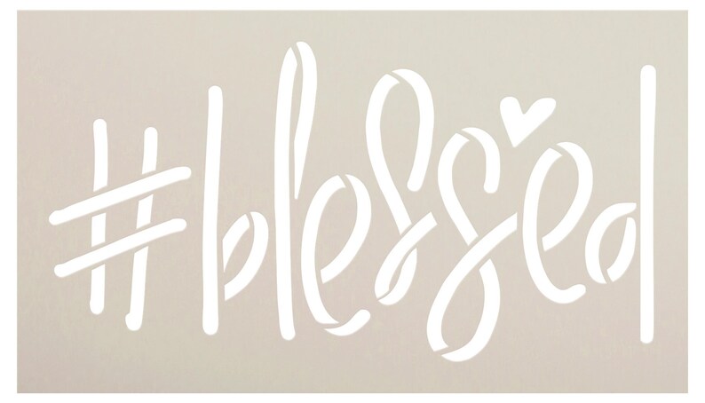 Hashtag blessed Stencil by Studior12 Craft DIY Heart Home | Etsy