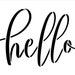 Simple Hello Script Stencil by Studior12 Craft DIY Farmhouse Home Decor ...