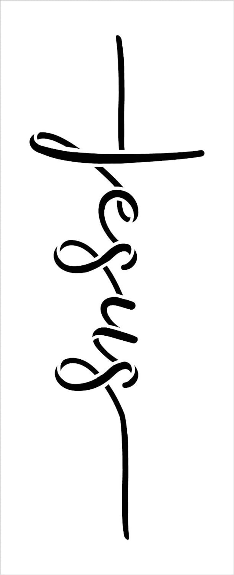 Jesus Cross Word Art Stencil by Studior12 DIY Easter Faith - Etsy