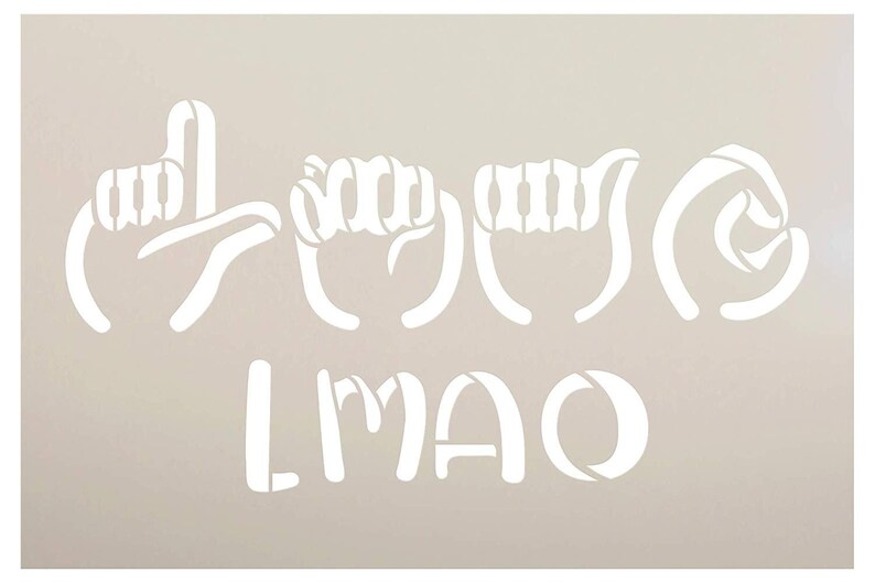 American Sign Language LMAO Stencil by Studior12 Laughing - Etsy
