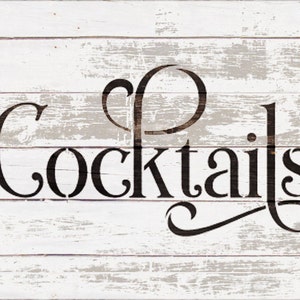 Wedding Sign Word Cocktails Elegant Traditional Select - Etsy