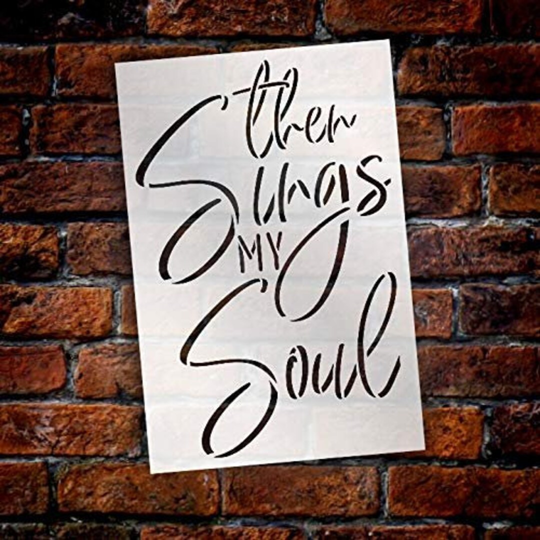 Then Sings My Soul Stencil by Studior12 Cursive - Etsy