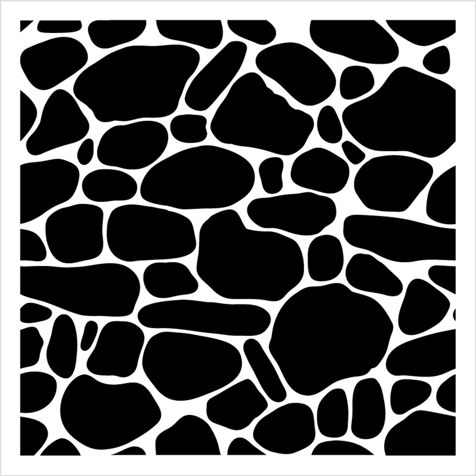 River Rock Repeatable Pattern Stencil by Studior12 Select - Etsy