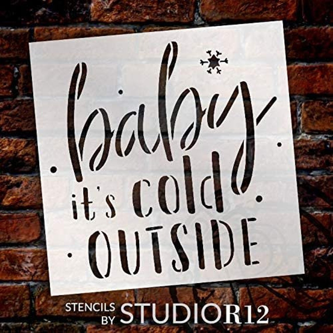 Baby It's Cold Outside Stencil by Studior12 DIY - Etsy