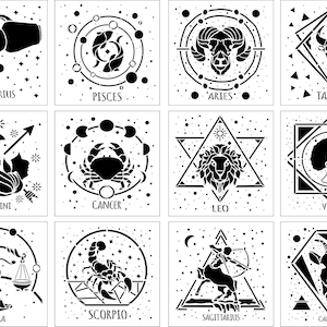 Zodiac Sign Stencil Set by Studior12 Select Size USA Made DIY Star Sign ...